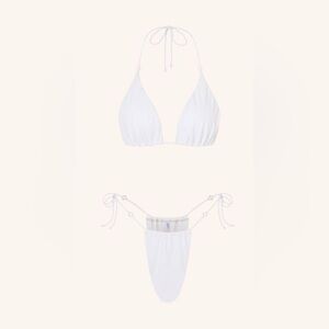 Gooseberry | Swim | Gooseberry Seaside White Triangle Bikini Set | Poshmark